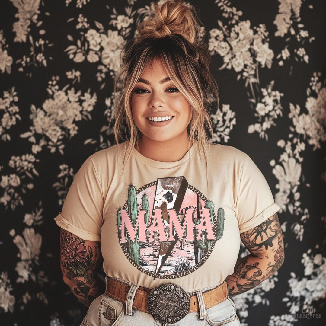 Mama DTF TRANSFER | Western Cactus DTF Ready to Press | Direct to Film ...