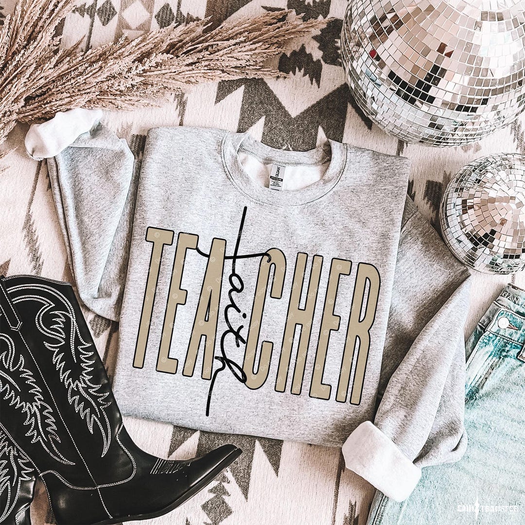 Teacher Faith Tan Western DTF TRANSFER Ready to Press Direct to Film ...