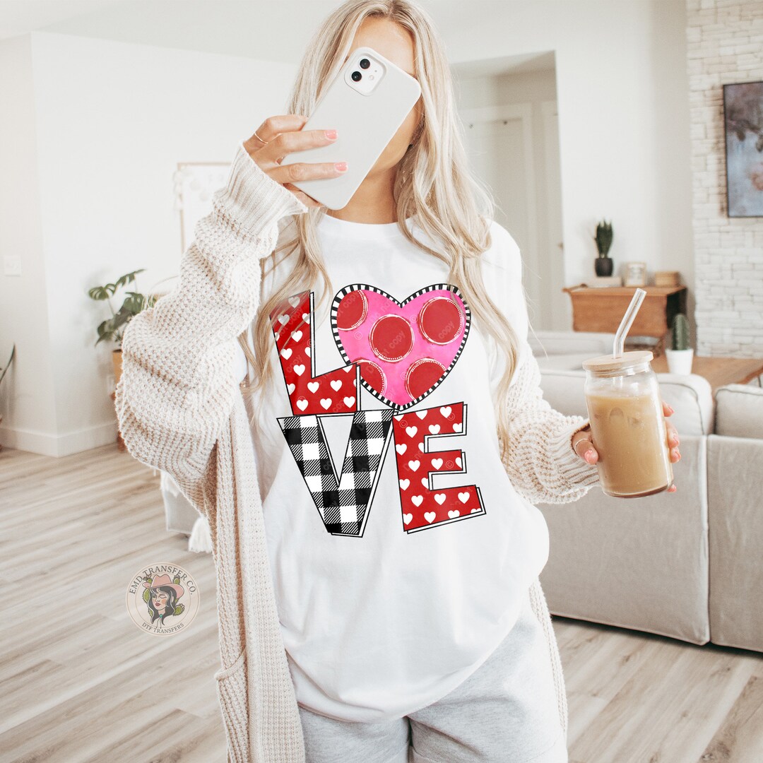 Valentine DTF Retro Love DTF TRANSFER Valentine's Day Ready to Press ...