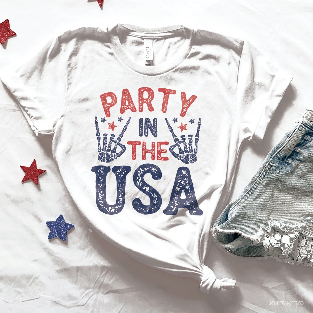 4th of July DTF TRANSFER Party in the USA Ready to Press Direct to Film ...