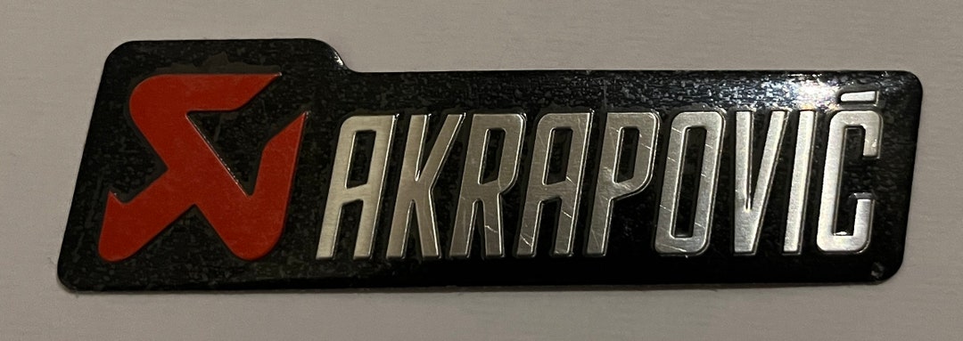 Akrapovic Metal Badge Exhaust Sticker Decal Heatproof 95mm X - Etsy