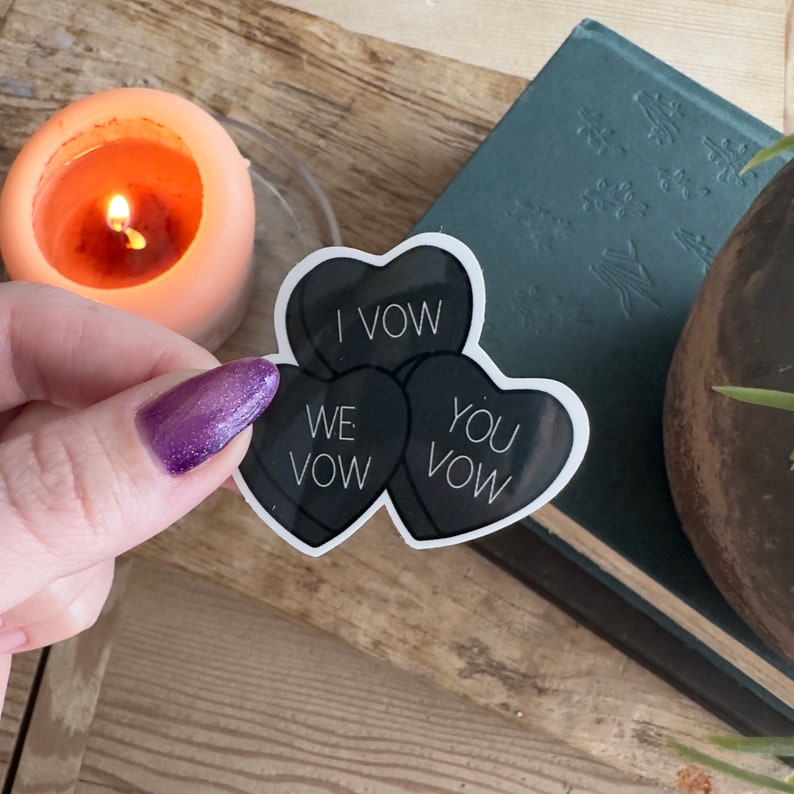I Vow You Vow We Vow Sticker Candy Heart Sticker the Ritual Booktok ...