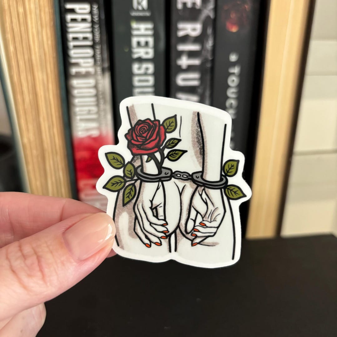 Dark Romance Sticker | Handcuffs & Roses Sticker | Smutty Bookish Decal ...
