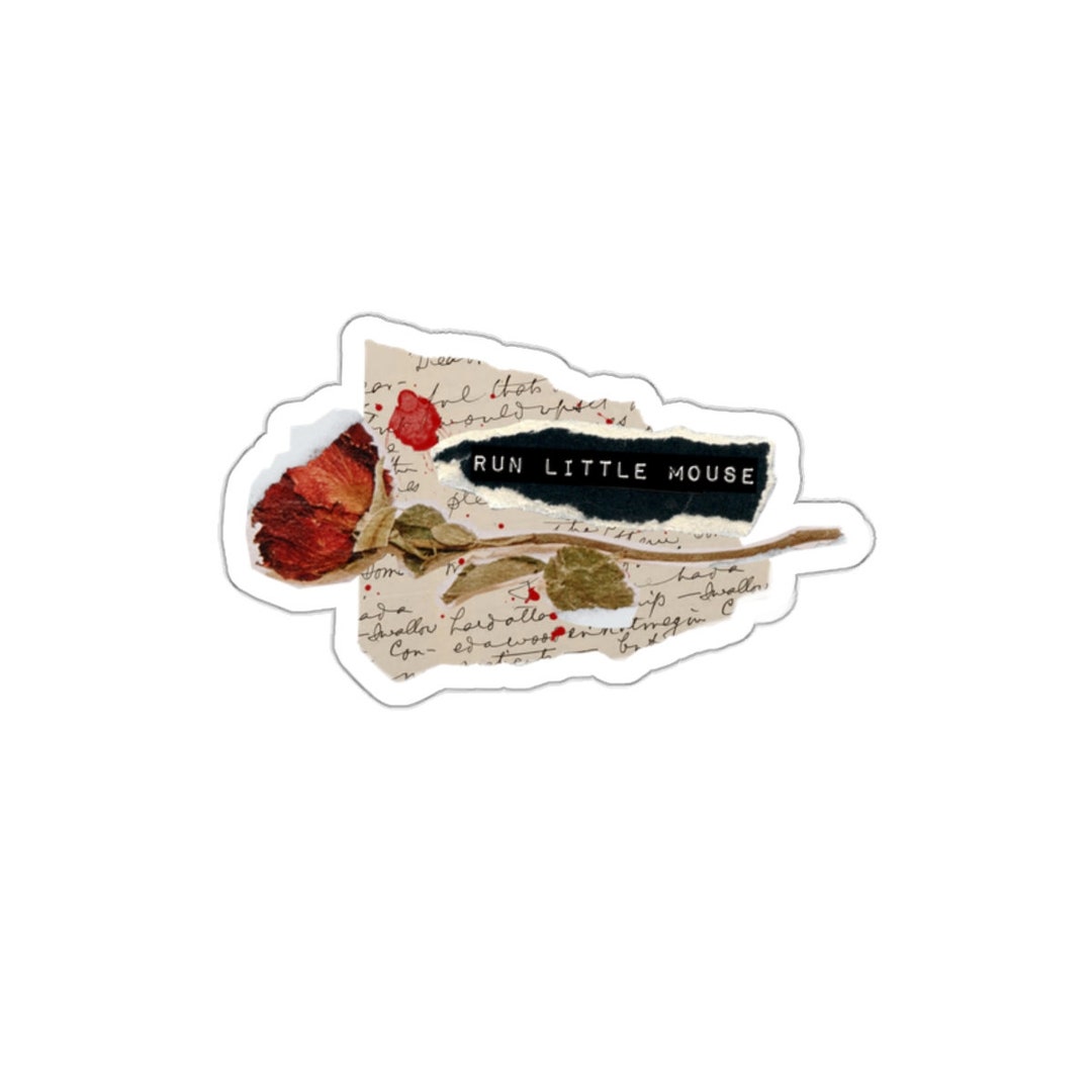 Run Little Mouse Booktok Sticker Rose and Handwritten Note - Etsy