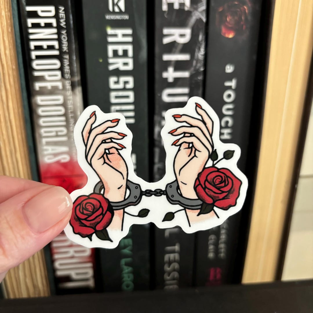 Handcuffs and Roses Sticker | Dark Romance Sticker | Kindle Sticker ...