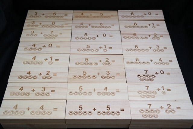 Children's Learning Game - Stackable Blocks Math Tower - Etsy