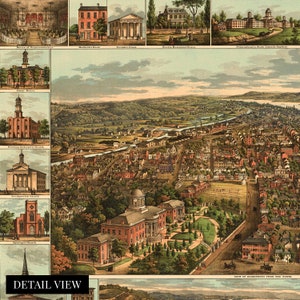1855 Harrisburg Pennsylvania Map Poster - Vintage Harrisburg PA Map ...