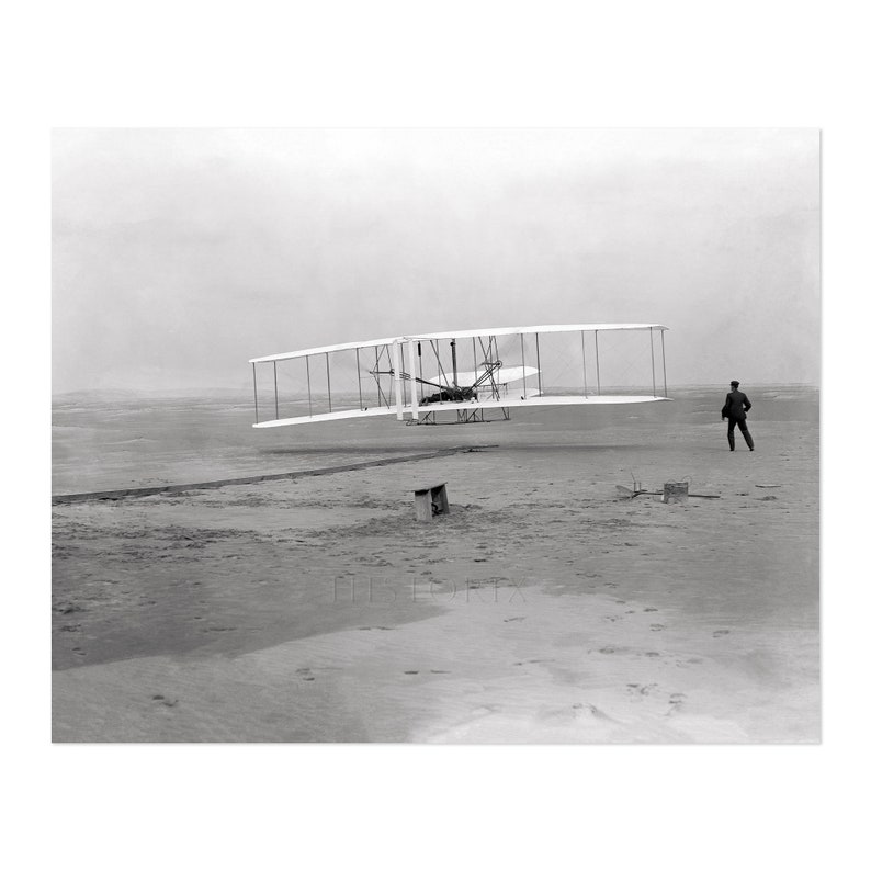 1903 First Flight Photo Print - Vintage Photo of the First Flight of ...
