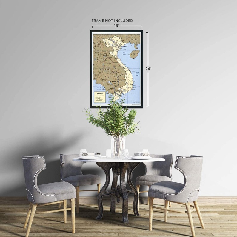 2001 Map of Vietnam - Vietnam Map Poster - Vietnam Wall Poster - Map ...