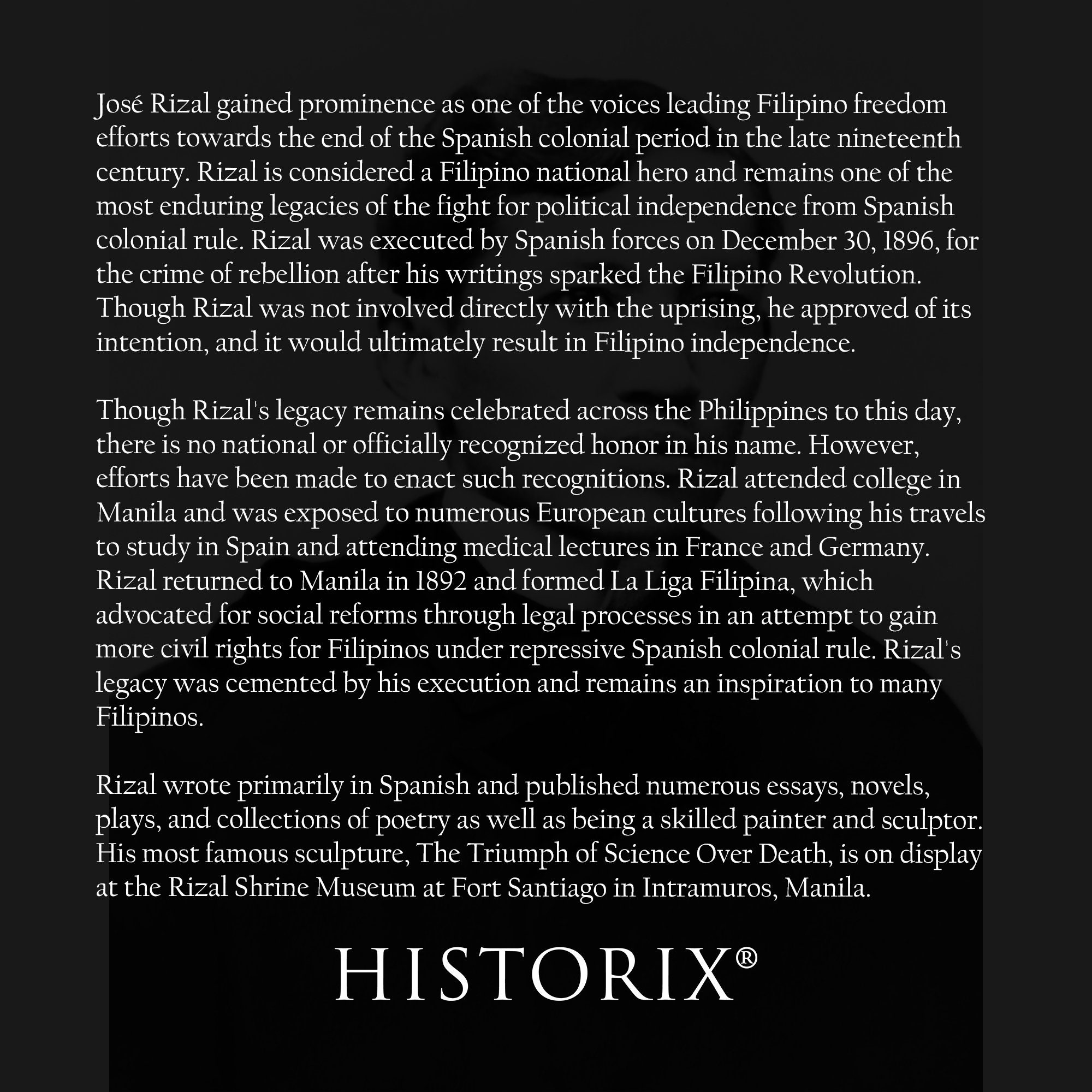 1861 Jose Rizal Bust Portrait Photo Print Vintage Photo of Philippine ...