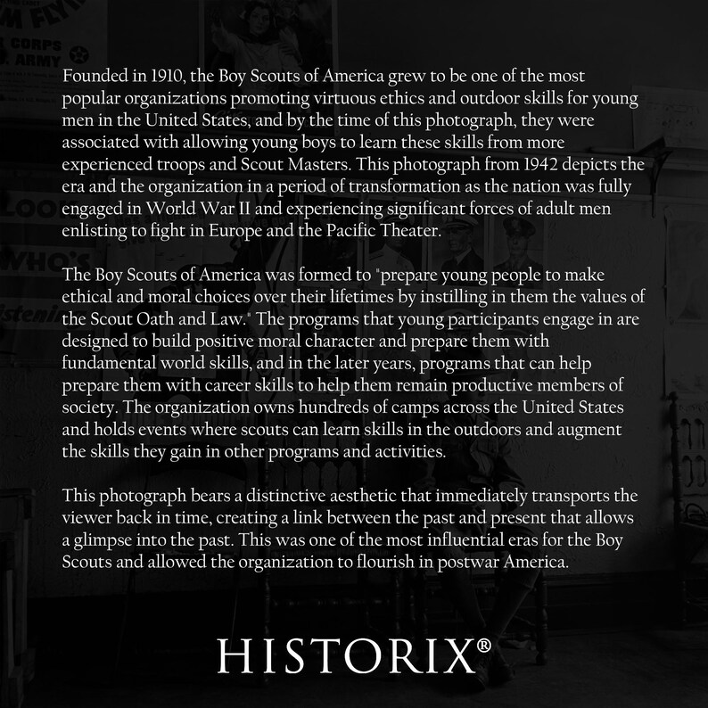 1942 Boy Scouts Photo Print - Vintage Photo of a Boy Scout in Chicago ...