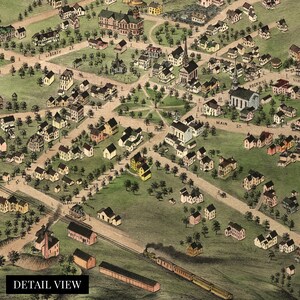 1879 Foxborough Massachusetts Map Vintage Map of Foxborough | Etsy