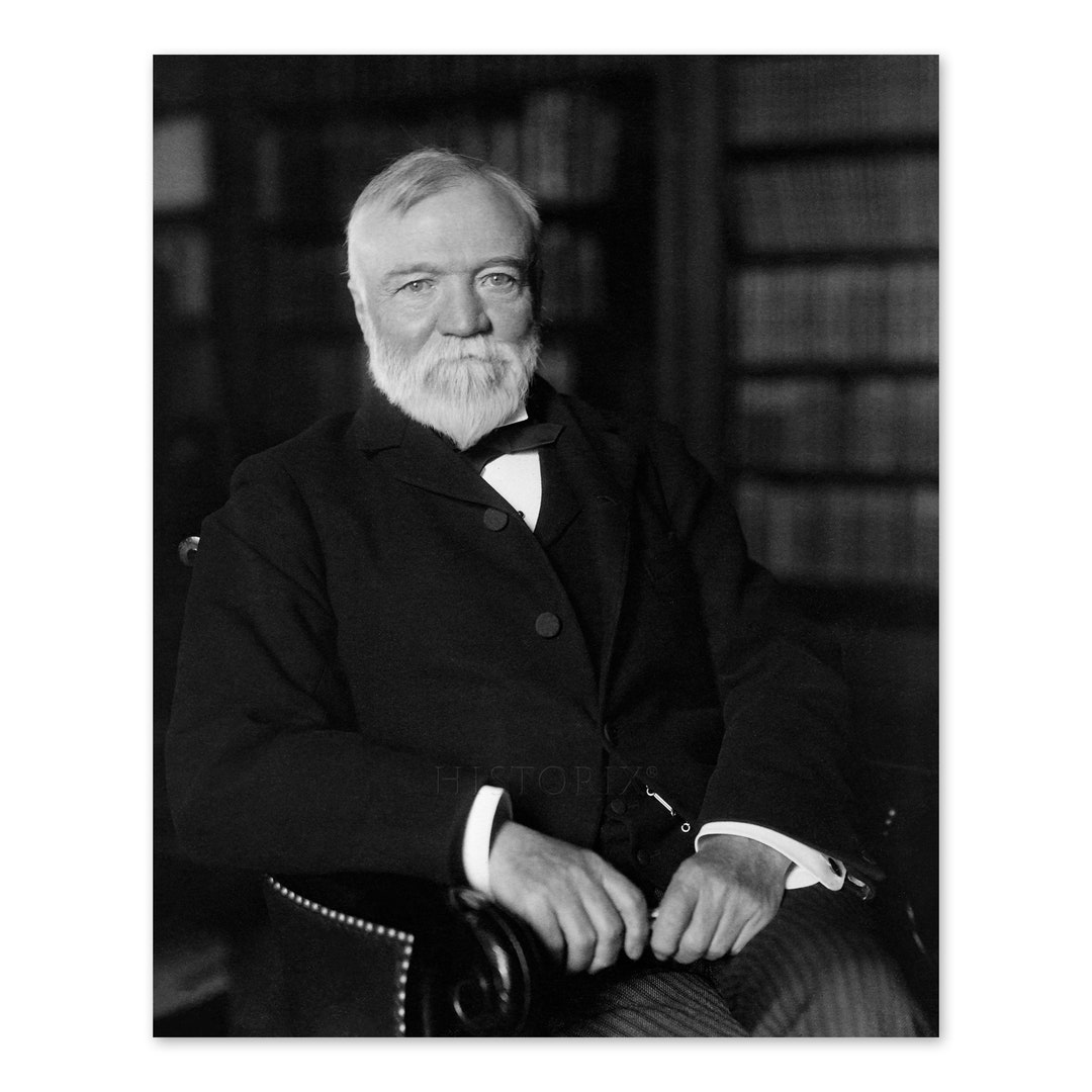 1905 Andrew Carnegie Photo Print - Vintage Portrait Photo of the Gospel ...