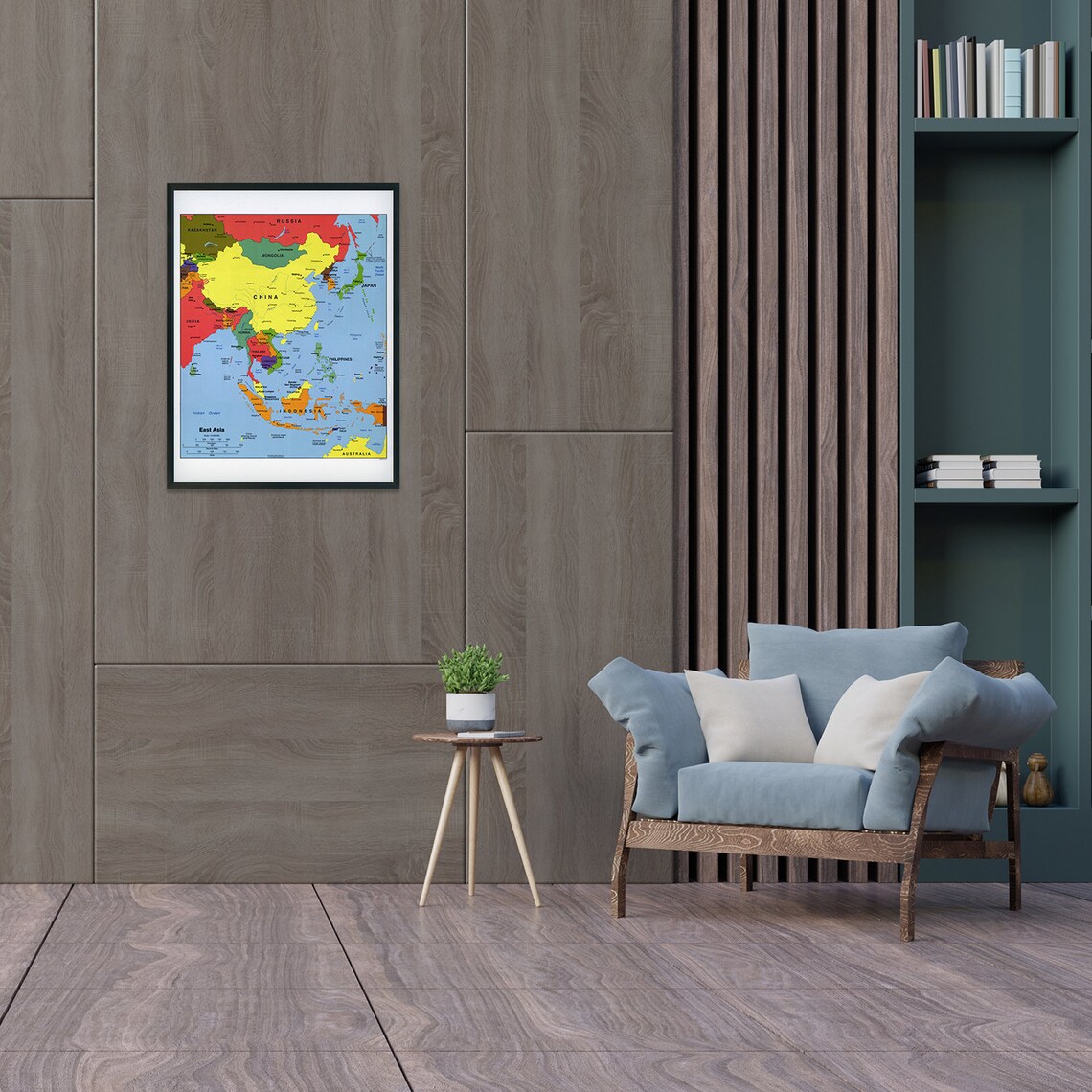 2004 East Asia Map Asia Map Poster East Asia Wall Art - Etsy