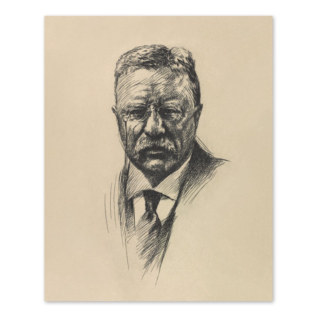 1919 Theodore Roosevelt Bust Portrait Photo Theodore Roosevelt Photo ...