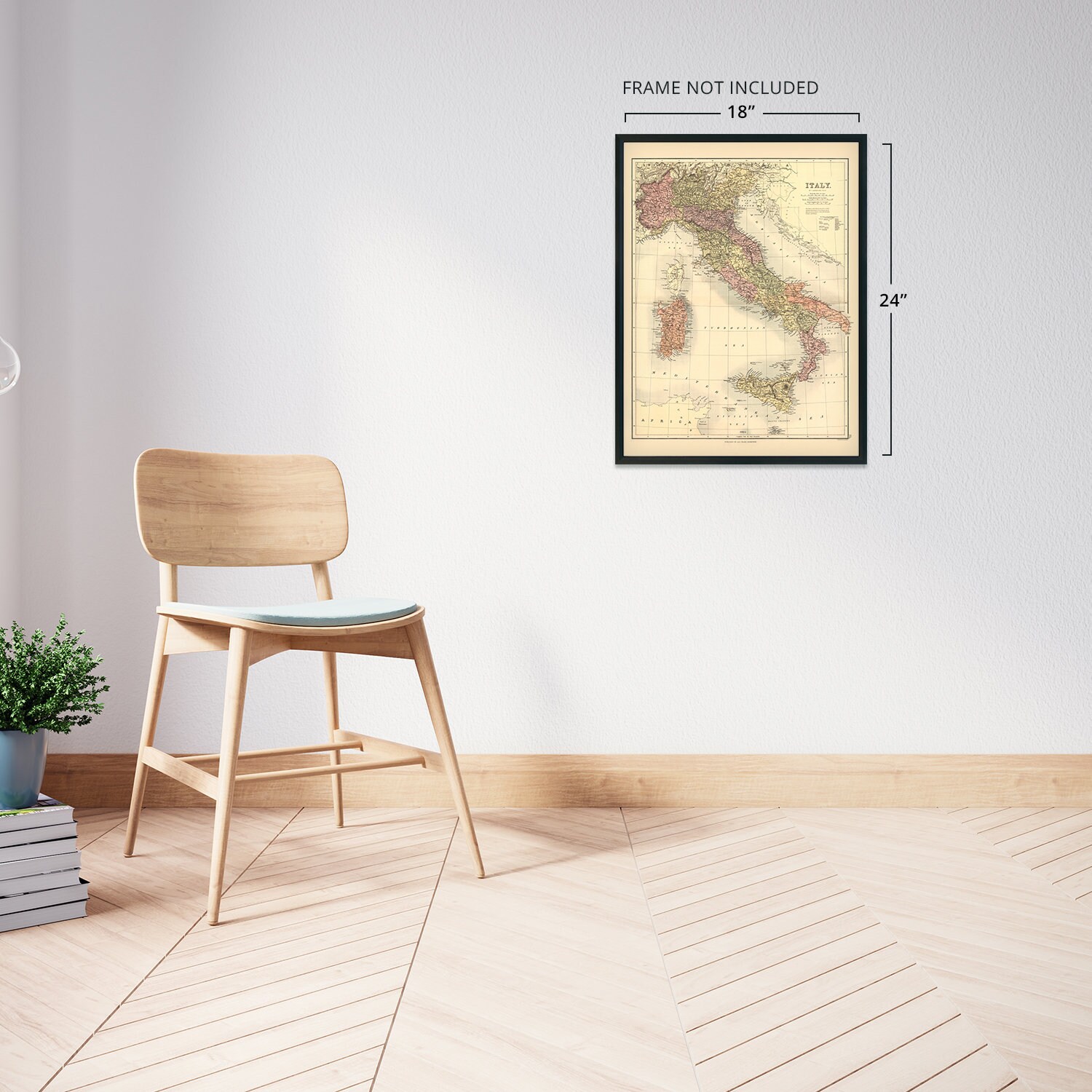 1890 Italy Map - Vintage Poster Map of Italy - History Wall Map of ...