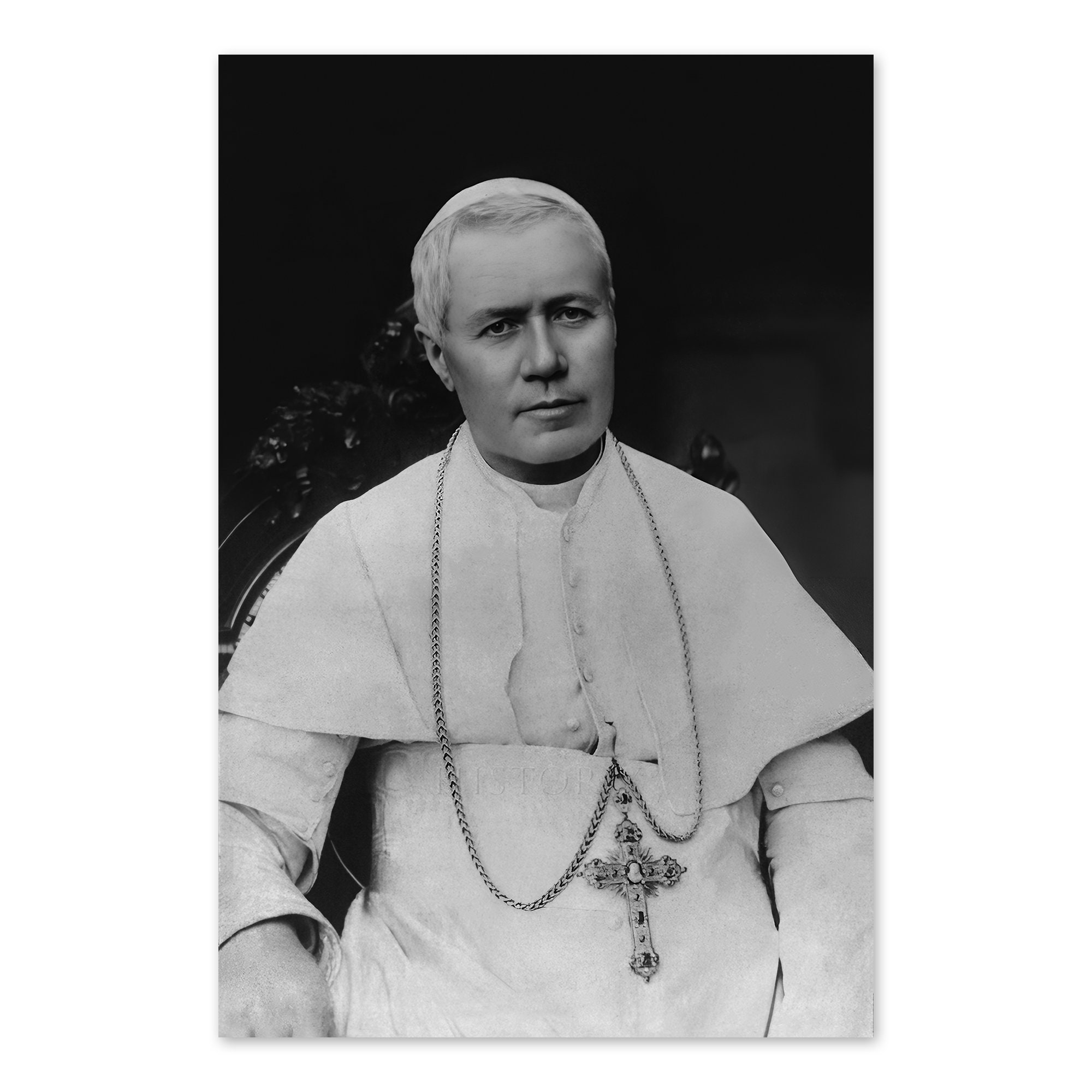 1914 Pope St Pius X Photo Print - Vintage Portrait Photo of Giuseppe ...
