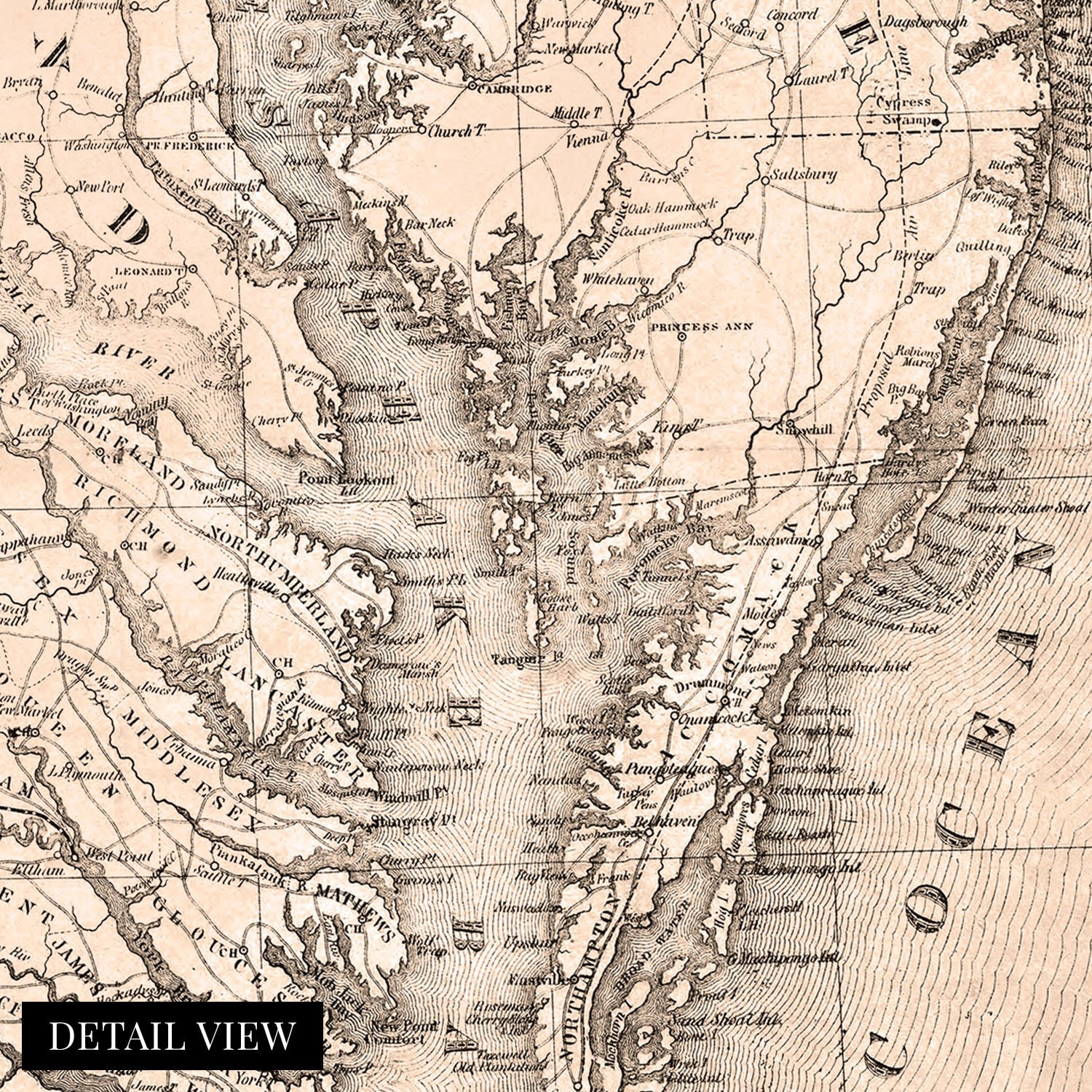 1862 Map of Virginia - Vintage Wall Art - Map of State of Virginia ...