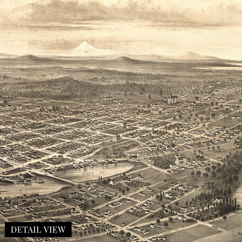 1878 Victoria Canada Map - Old Victoria BC Canada Map - History Map of ...