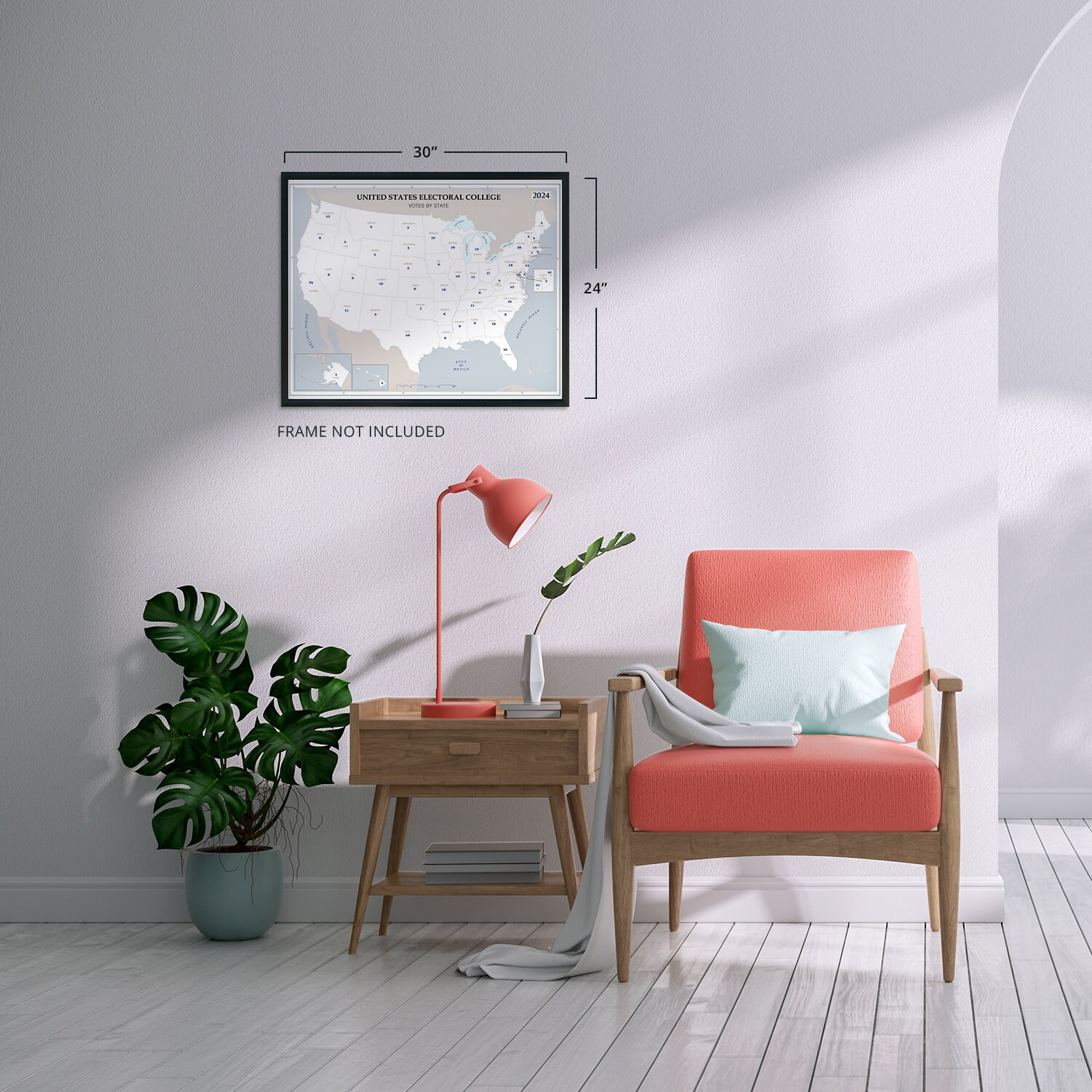 2024 Updated United States Electoral College Votes by State Map Poster ...