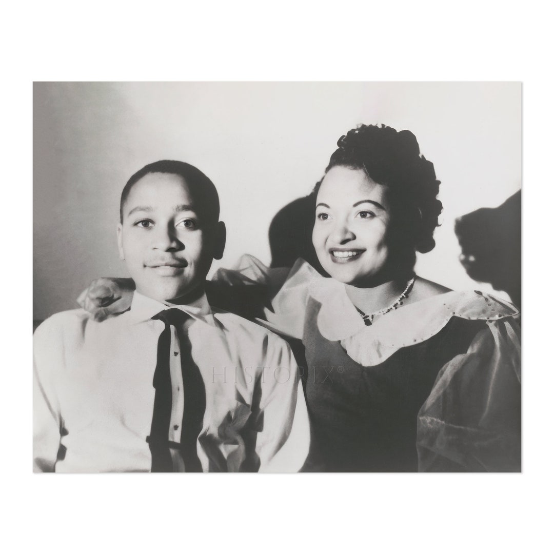 1950 Emmett Till Photo Print - Vintage Photo of Emmett Till & Mamie ...
