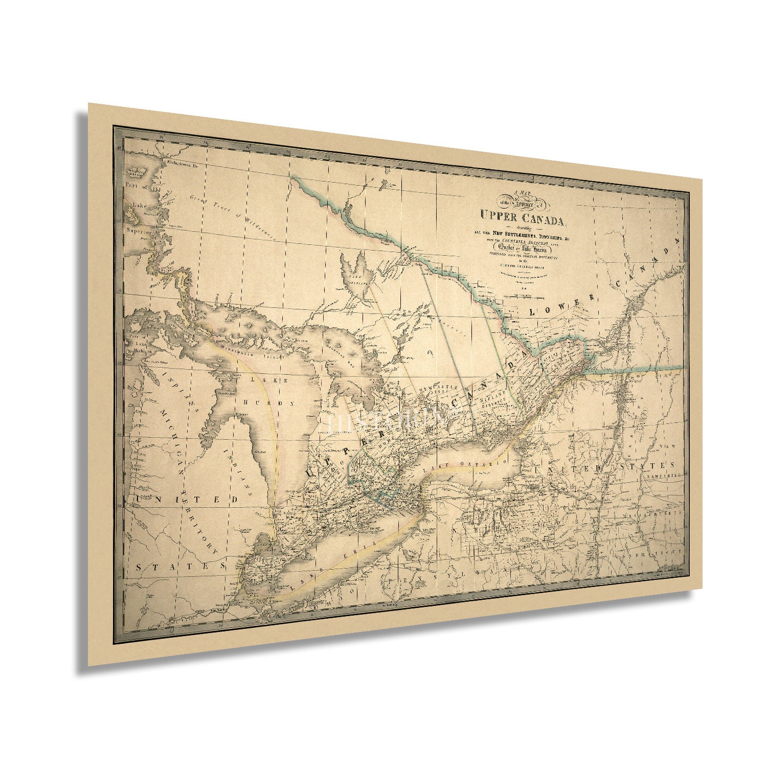 1836 Upper Canada Map Old Map of Canada History Map of - Etsy