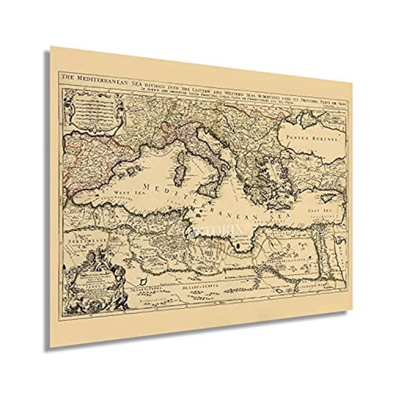 Map Of Ancient Mediterranean Region Old Map Of Mediterranean Sea 1590