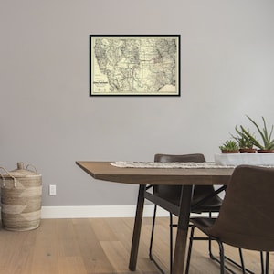 1883 Map of Atchison Topeka Santa Fe Railroad System - History Map of ...