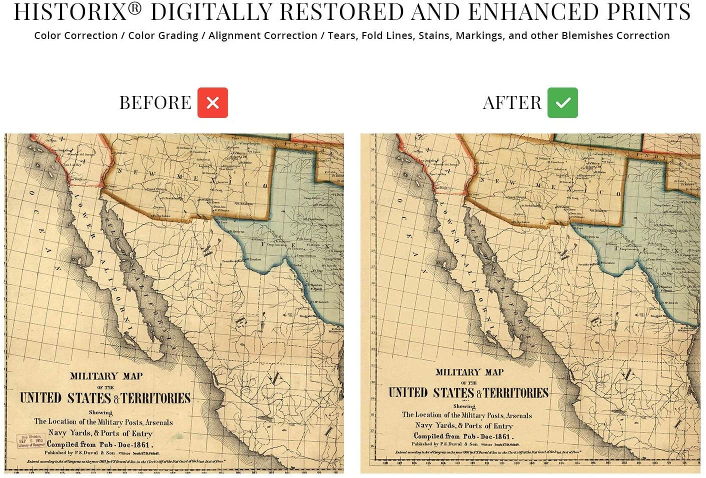1861 American Civil War Map - Vintage Map of the United States Showing ...