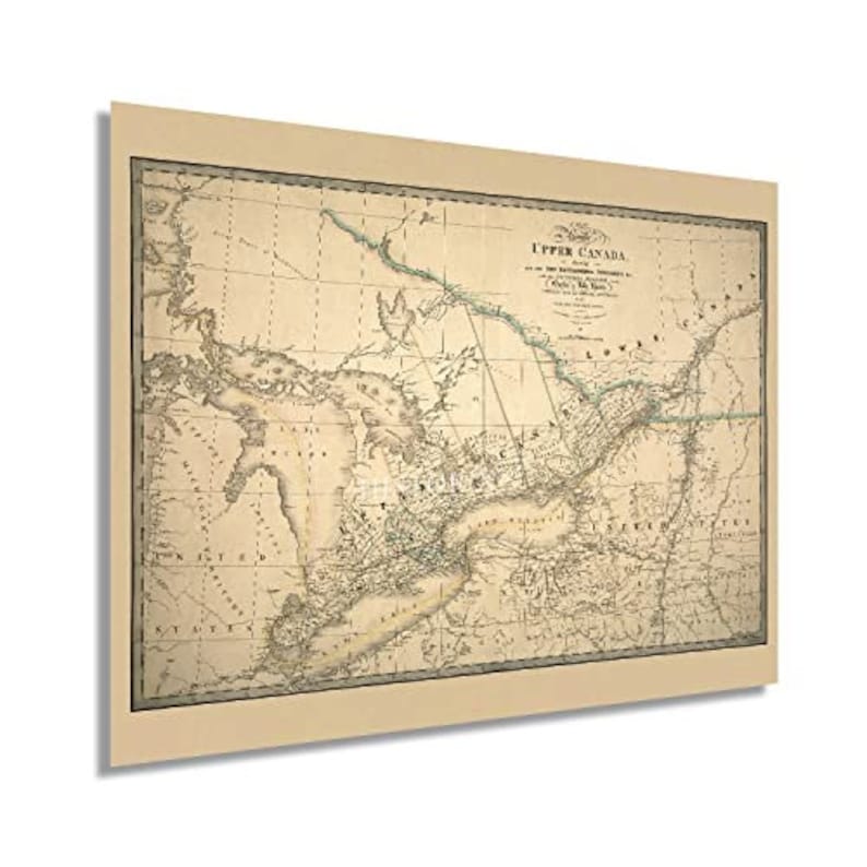 1836 Upper Canada Map Old Map of Canada History Map of Upper Canada ...