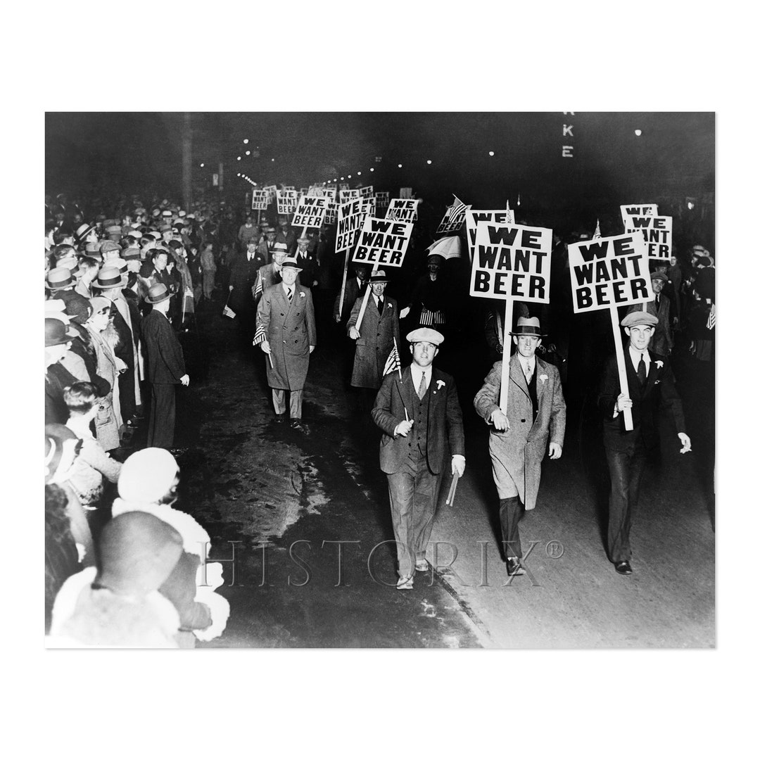1931 Labor Union Anti Prohibition Protest Print Photo Anti Prohibition ...