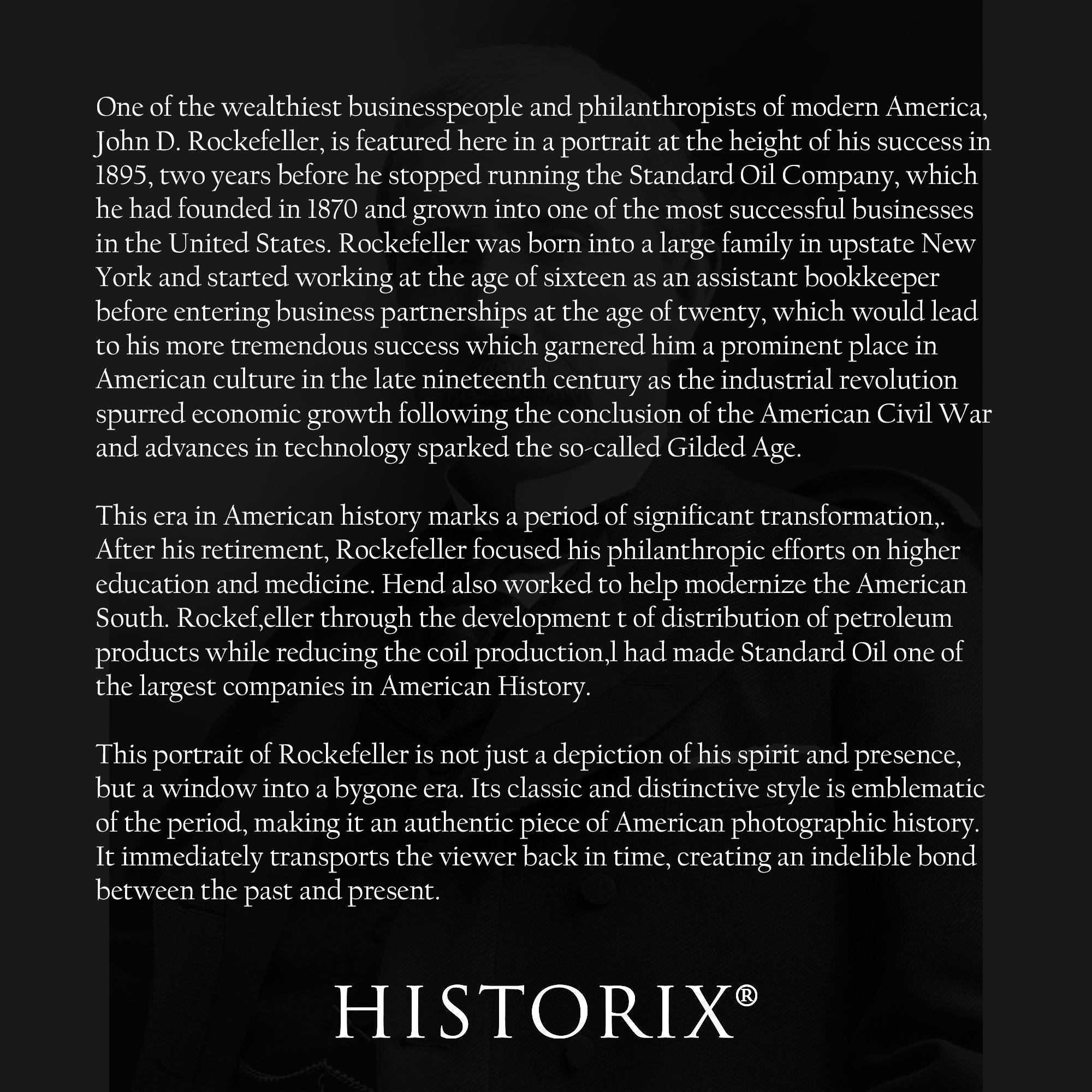 1895 John D. Rockefeller Photo Print - Vintage Portrait Photo of John D ...