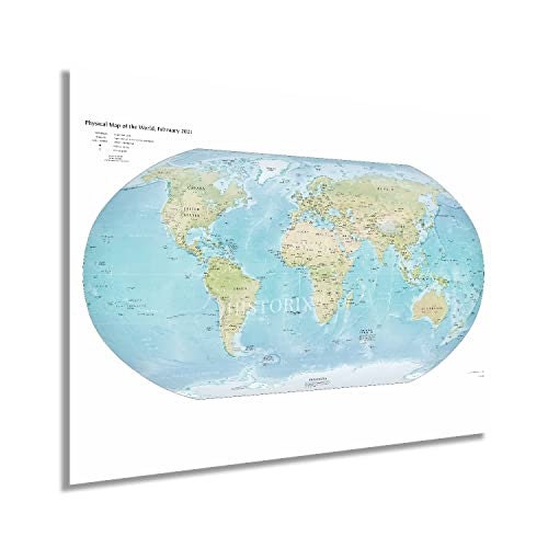 2021 World Map Poster - Map of the World Poster - World Map Wall Art ...