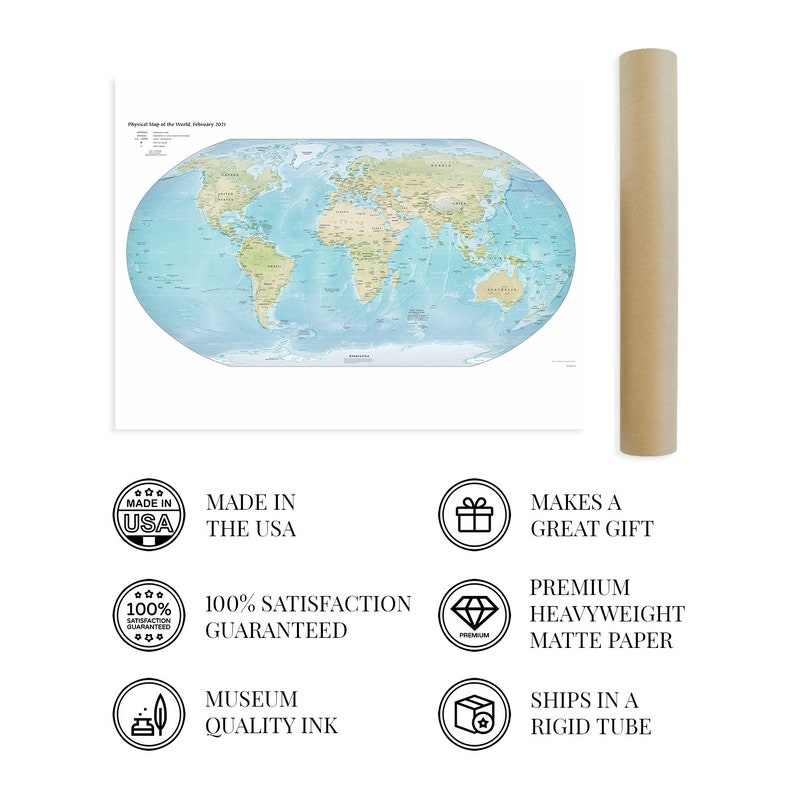 2021 World Map Poster Map of the World Poster World Map - Etsy