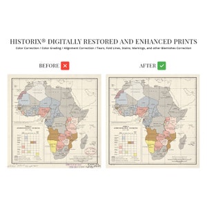 1960 Africa Map - Vintage Map of Africa Administrative Divisions ...
