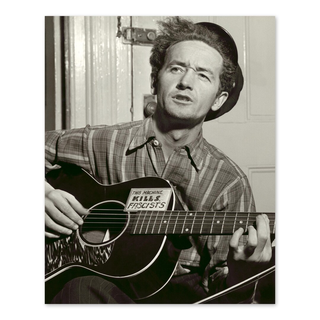 1943 Woody Guthrie Photo Print - Vintage Photo of American Singer ...
