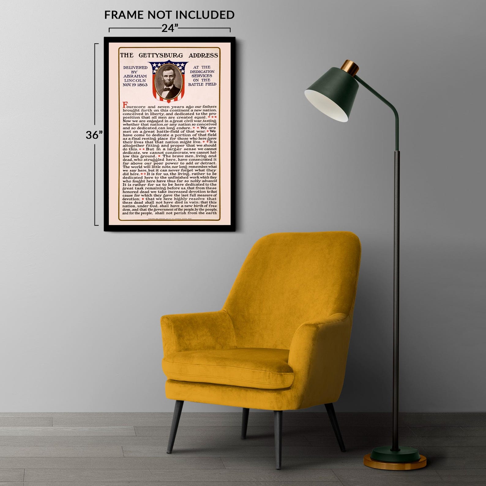 1909 the Gettysburg Address Poster Print - Vintage Poster Gettysburg ...