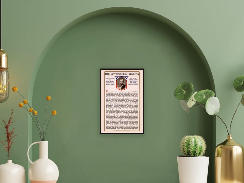 1909 the Gettysburg Address Poster Print - Vintage Poster Gettysburg ...