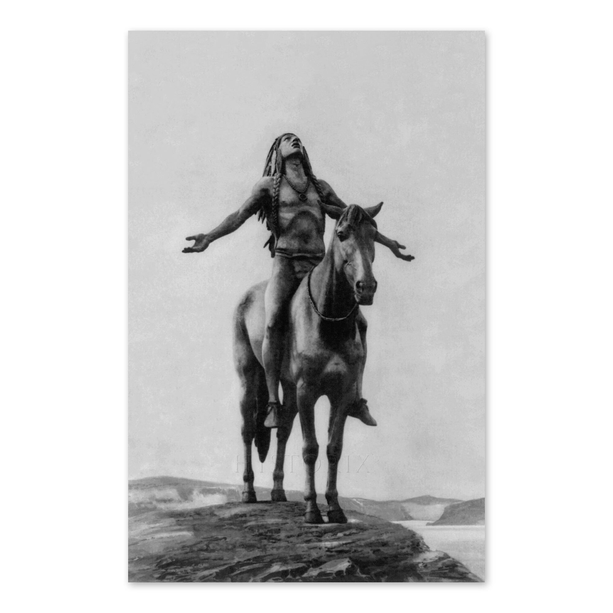 1921 Appeal to the Great Spirit Photo Print Native Indian on Horseback ...