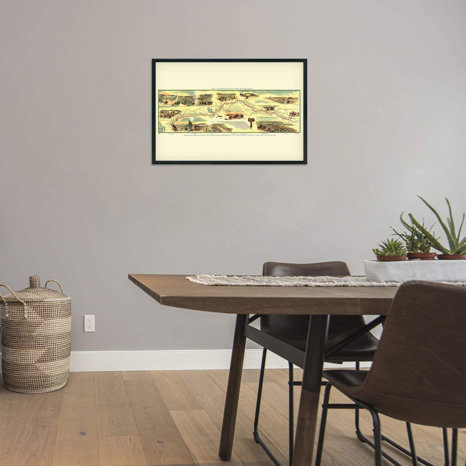 1960 Pony Express Map Vintage Pony Express Poster Old Pony - Etsy