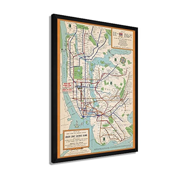 New York Subway Map Poster - Etsy