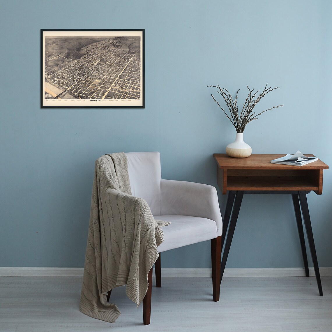 1887 Austin Texas Map Vintage Austin Texas Wall Art Old - Etsy