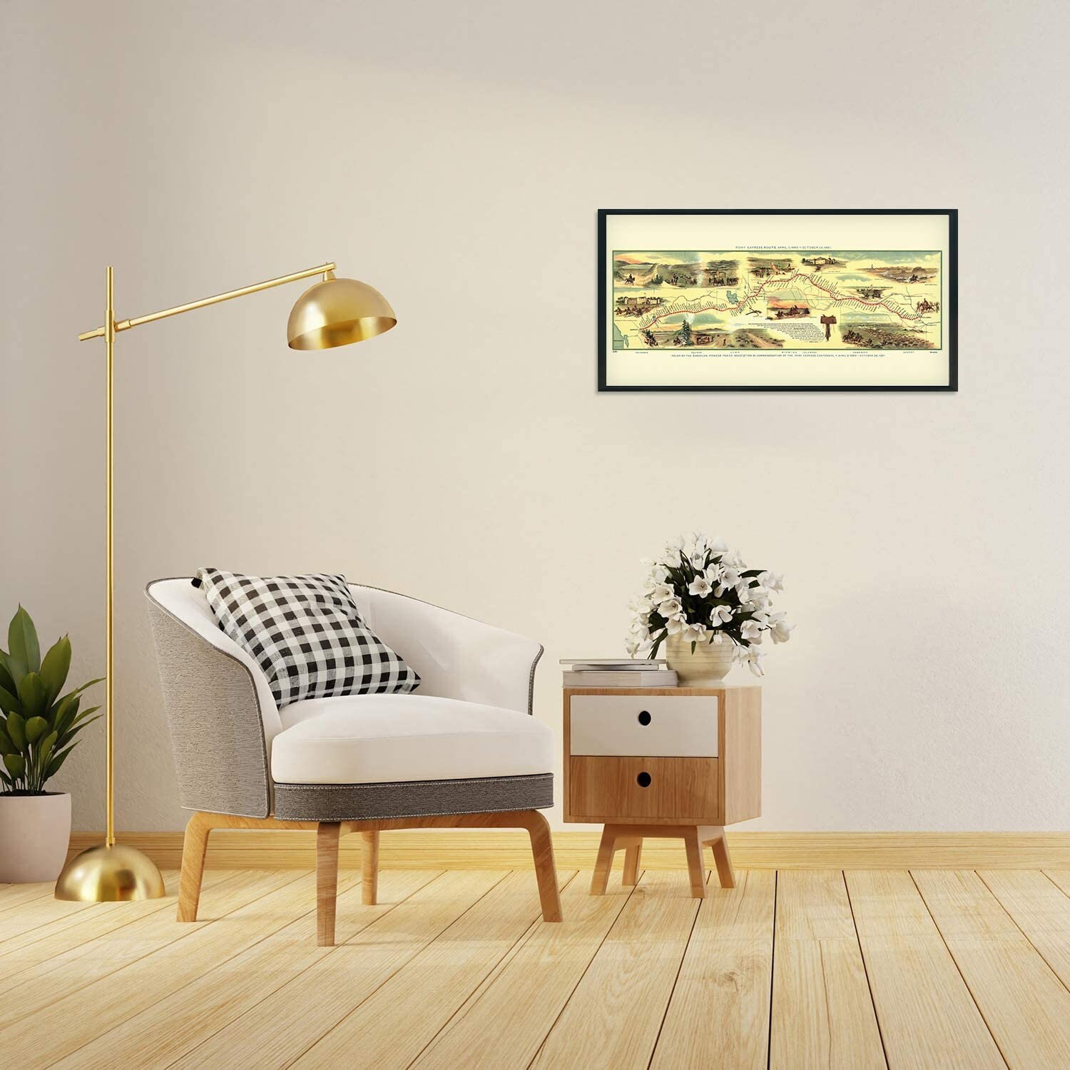 1960 Pony Express Map Vintage Pony Express Poster Old Pony - Etsy