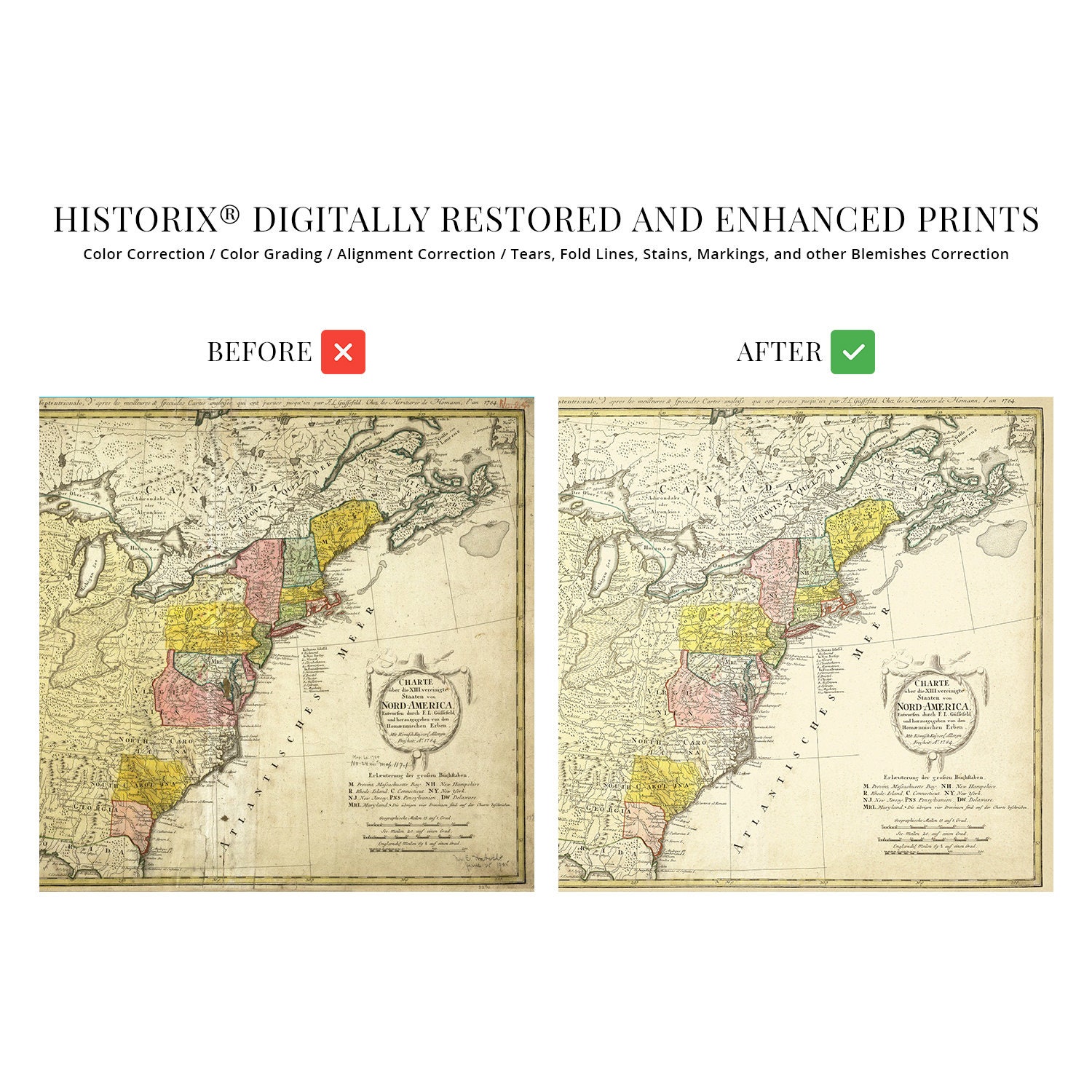 1784 North America Map of United States Vintage United States Map ...