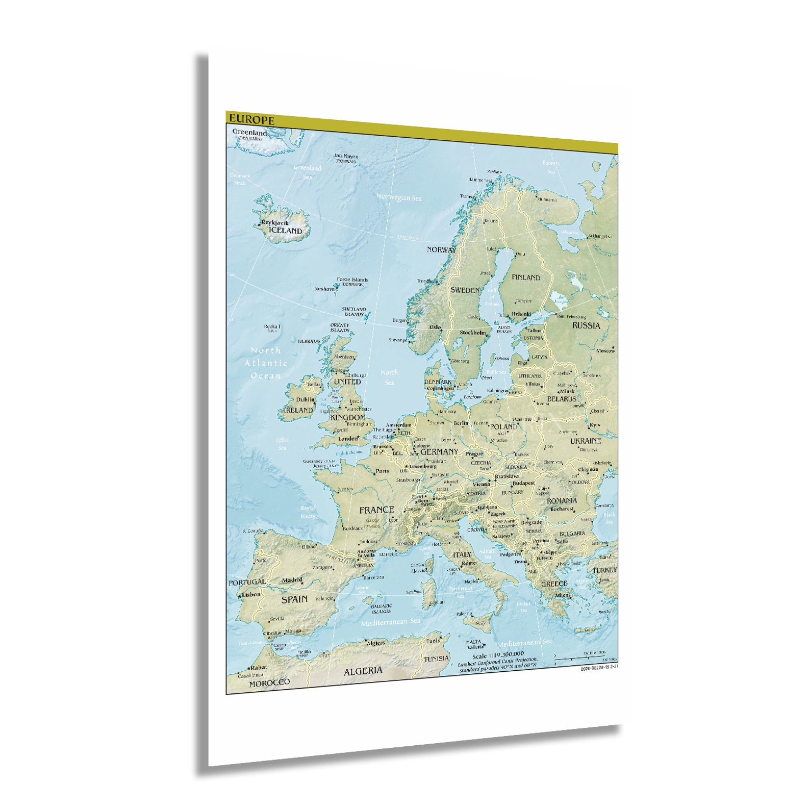 2021 Europe Map - Wall Map of Europe Poster - Europe Wall Art - Poster ...