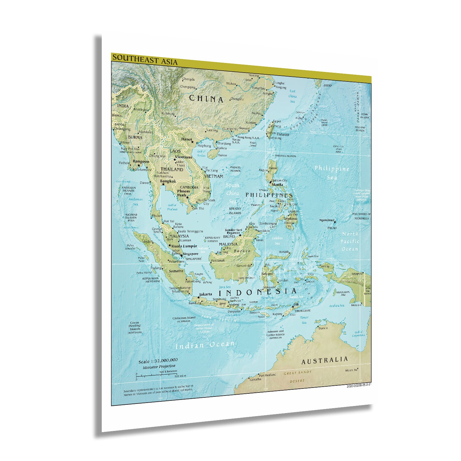 Southern and eastern asia map