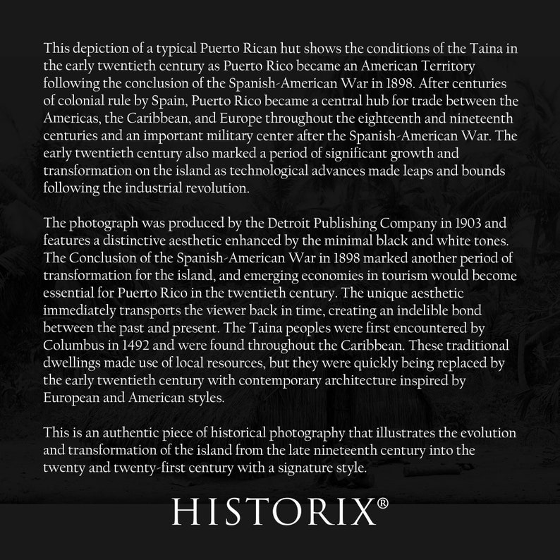 1903 Typical Puerto Rican Hut Print Photo Vintage Photo of A - Etsy