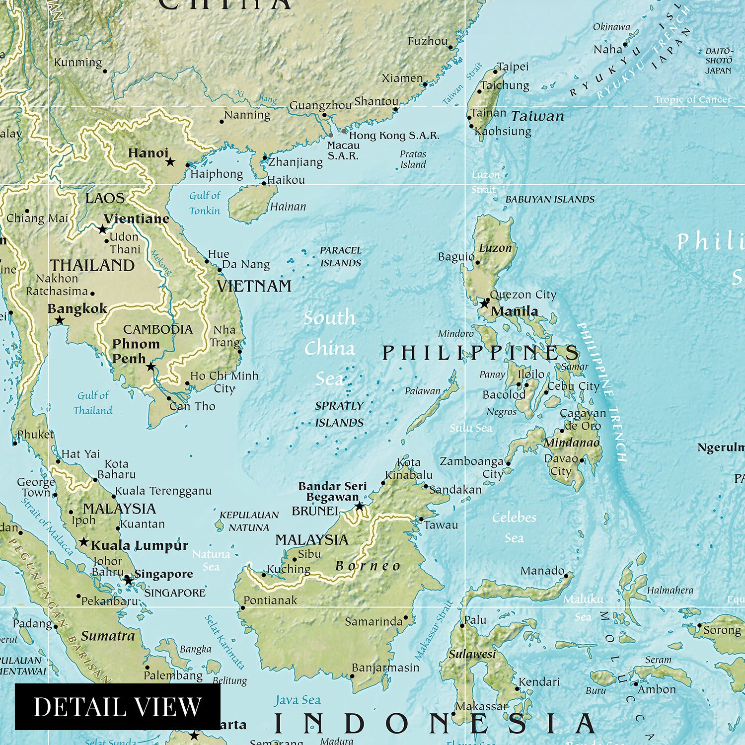 2021 Southeast Asia Map South East Asia Wall Map SE Asia - Etsy