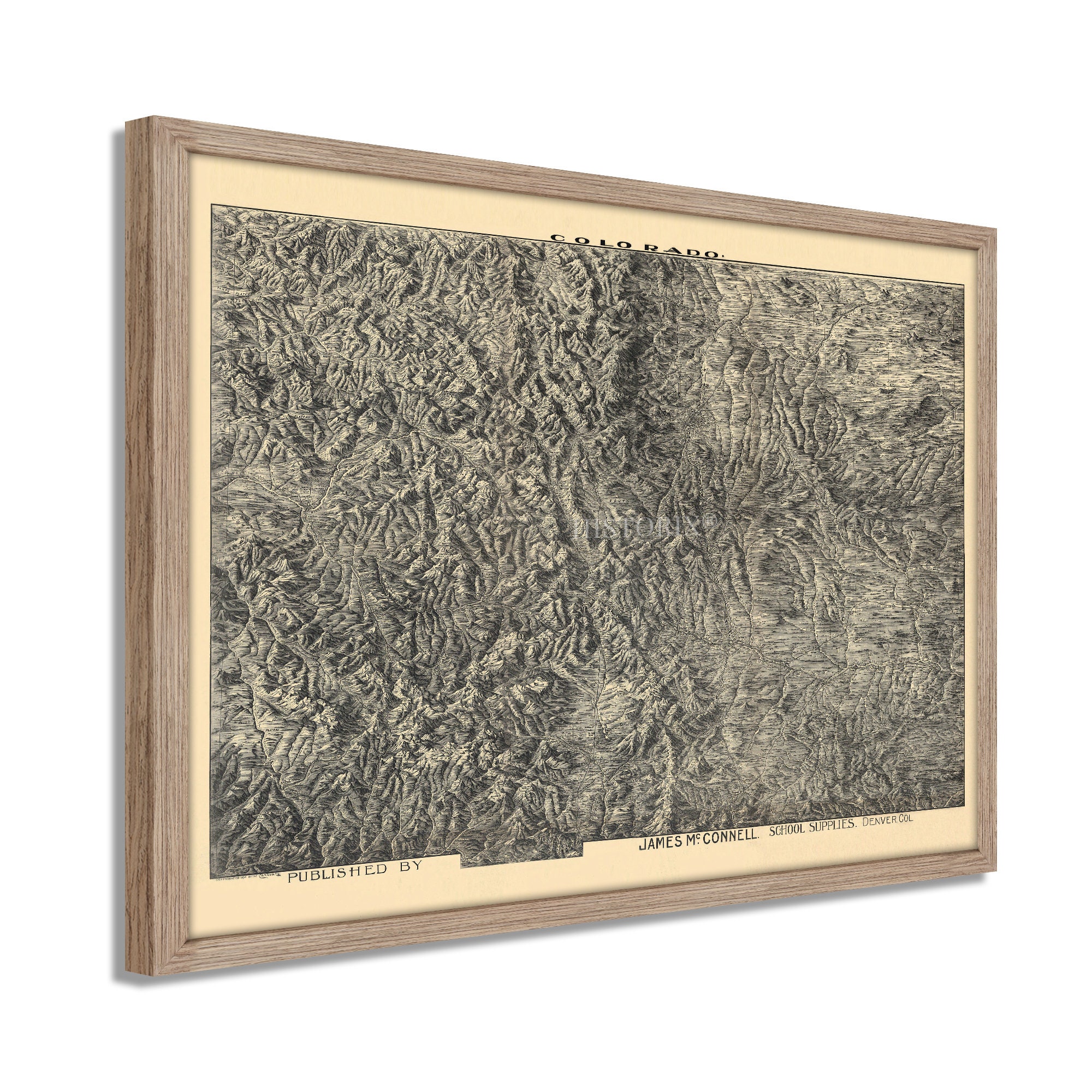 1894 Map of Colorado Poster Framed Vintage Colorado Map - Etsy