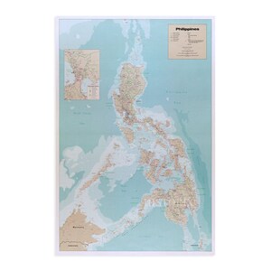 1990 Map of the Philippines Philippine Islands Map - Etsy
